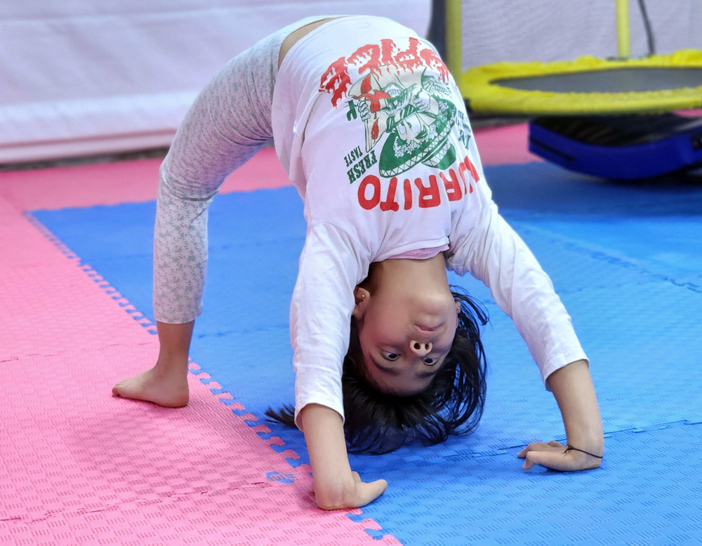 Learning Backflip for Kids in Gymnastics | Fit Box Center Sharjah