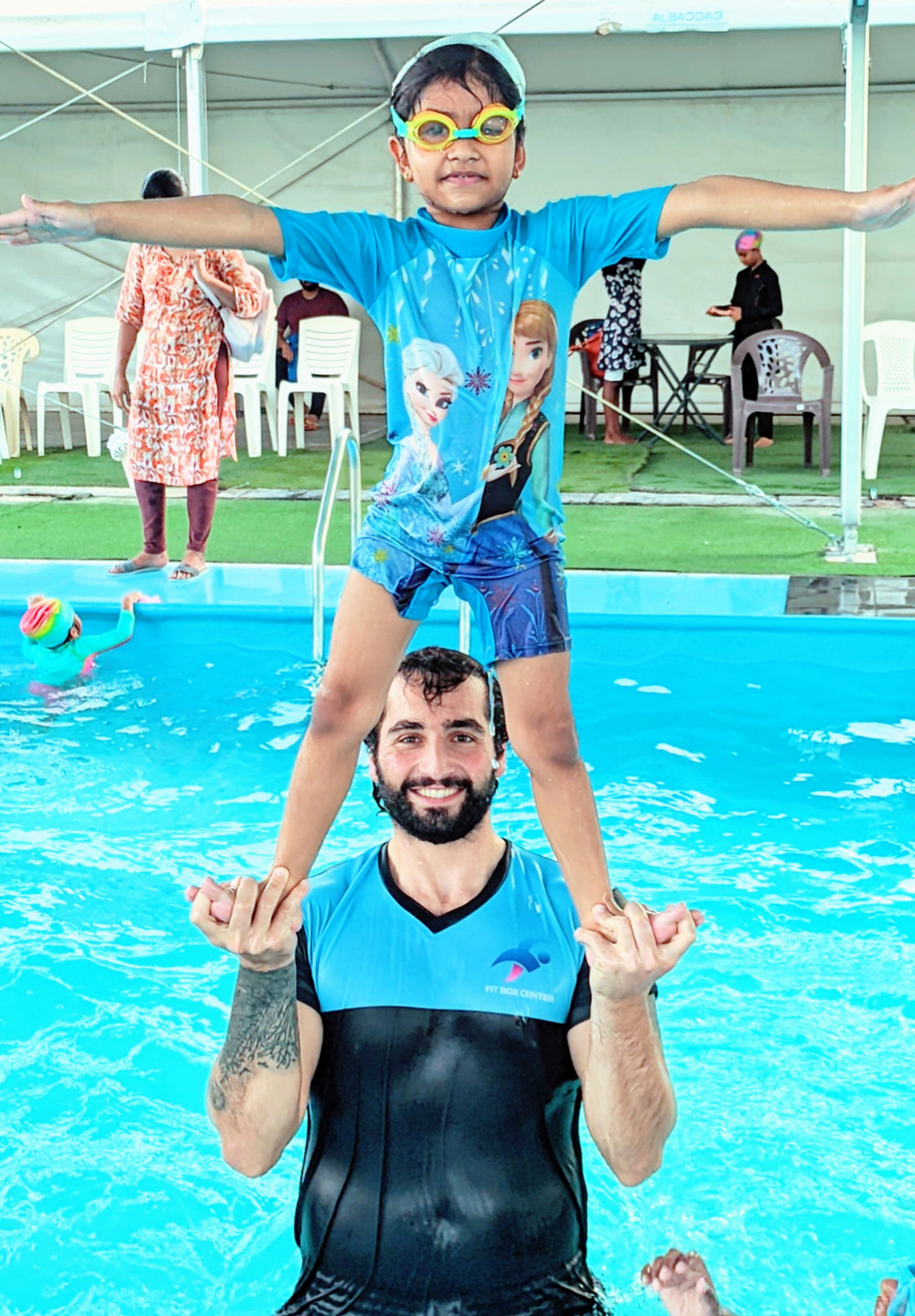 Talent of kids after swimming with happness | Fit Box Center Sharjah
